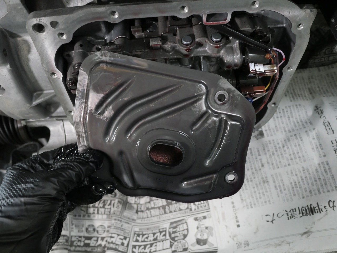 【トルコン太郎】フレアワゴンカスタムスタイルMM53S（スズキスペーシアカスタムMK53S）のCVTオイル圧送交換